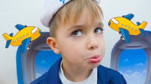 Влад и Ники и Челлендж с самолетом для детей!