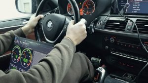 Замеры BMW X6 3.5i N55 Stage 3 гибридная  турбина, сток двигатель . 306hp - 422 hp