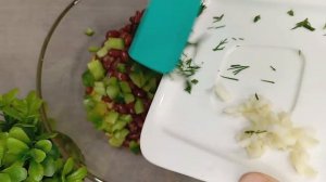 #салат ФАСОЛЬ с ОГУРЦОМ #еда #рецепт #вкусно #рецепты