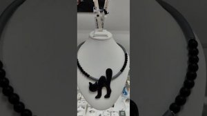 💎НОВИНКА💎БОМБИЧЕСКИЙ КОМПЛЕКТ - ЧЕРНО БЕЛЫЕ КОШКИ В СЕРЕБРЕ И МУРАНСКОЕ СТЕКЛО💎
