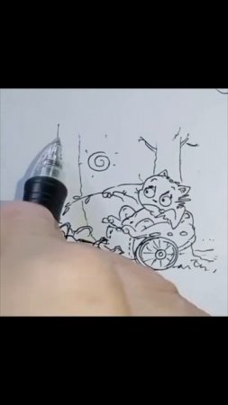 #shorts Мои рисунки, my drawings, прикольные рисунки, cat, cool drawings, draw cat story