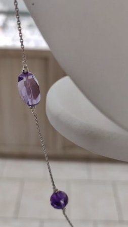 💎НОВИНКА💎СУПЕР МОДНОЕ КОЛЬЕ ИЗ СЕРЕБРА С АМЕТИСТОМ💎