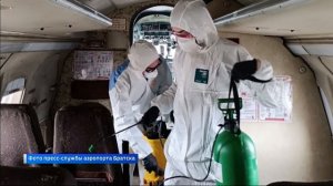 Действия при обнаружении инфекционного заболевания на борту отработали в аэропорту Братска