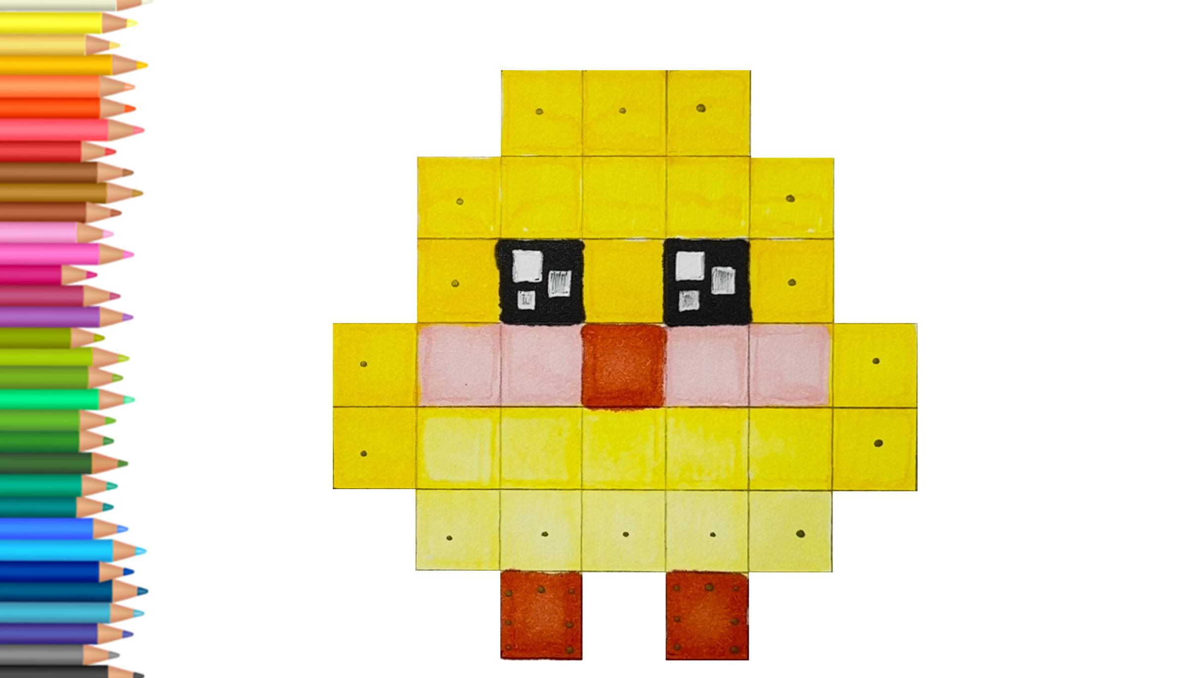 Как нарисовать Цыпленка по клеточкам🌻