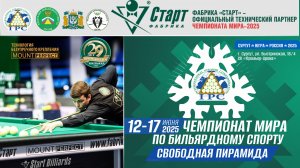 Чемпионат мира 2025. Свободная пирамида. Столы Фабрики «Старт».