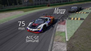 Assetto Corsa Competizione.  ACC-GT и SimGrid . 75 минут по трассе Monza