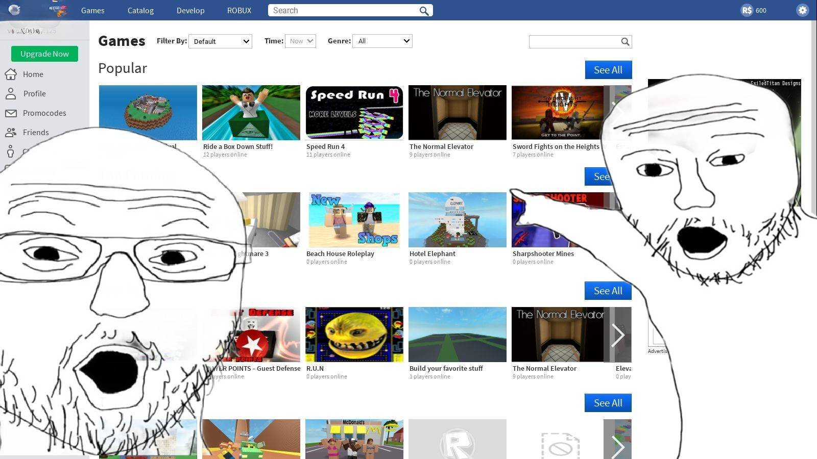 Играю в Roblox 2014 года