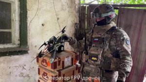 Боевая работа расчетов ударных БпЛА и артиллеристов 177-го отдельного гв полка морской пехоты