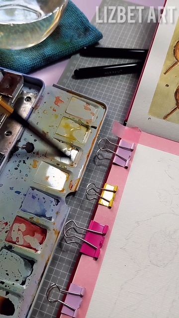 Скоро ягодки пойдут☺ малина акварелью #tiktok #shorts #art #painting #watercolor #lizbet #asmr