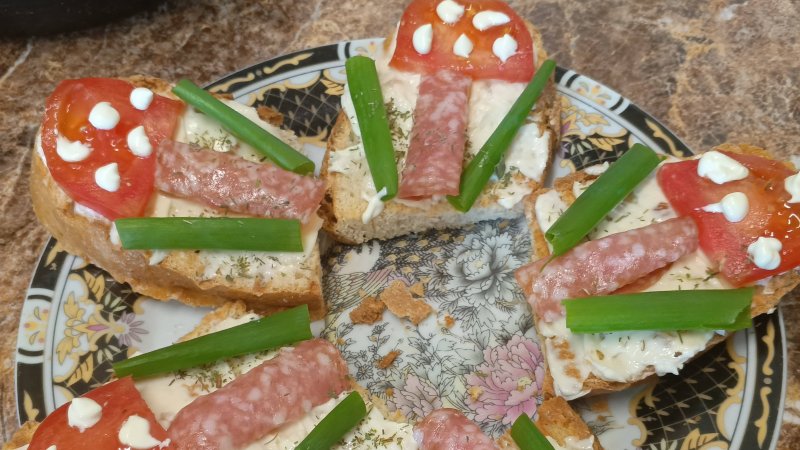 Бутерброды на скорую руку "Грибочки"