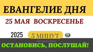 25 МАЯ ВОСКРЕСЕНЬЕ ЕВАНГЕЛИЕ ДНЯ  #ЕВАНГЕЛИЕДНЯ   (5 МИНУТ)  #мирправославия