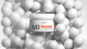 3d-моделирование в Blender композиции косметики LaLive с белыми шариками