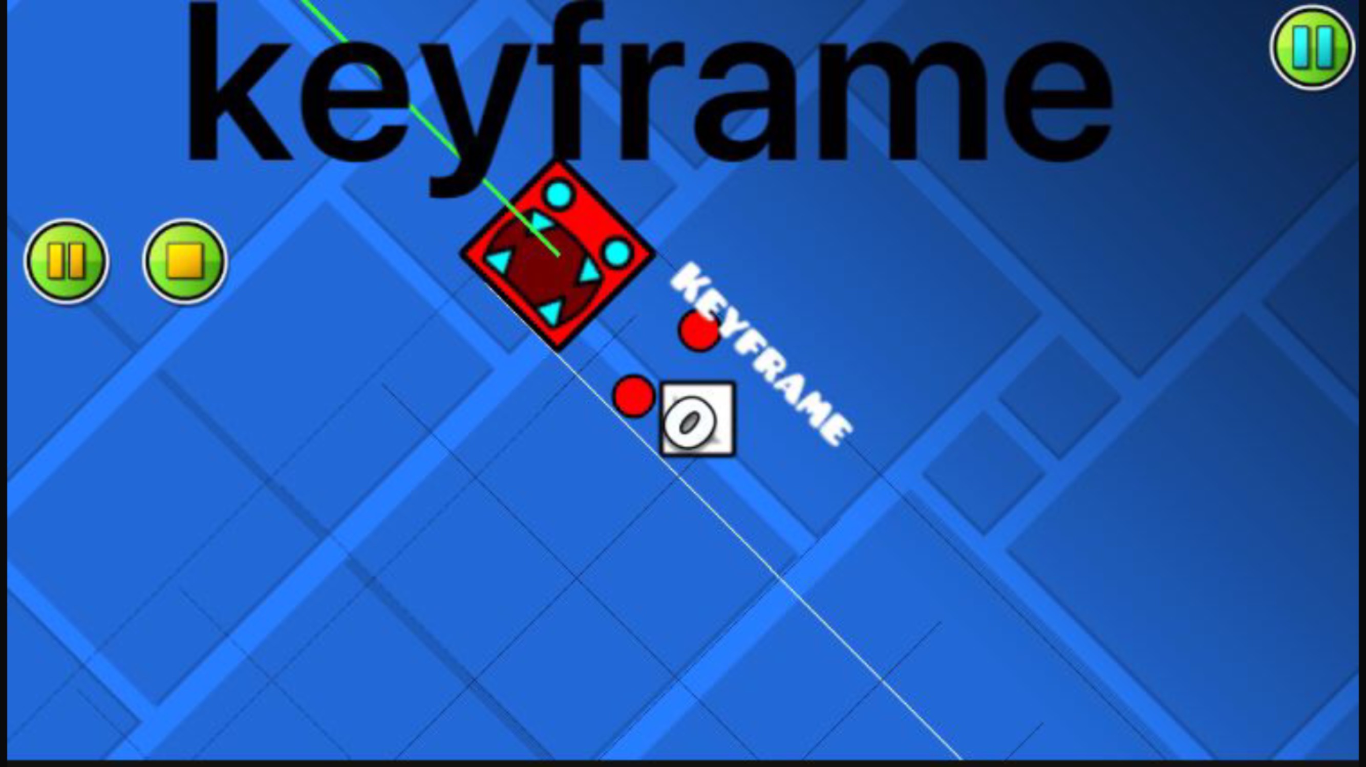 Электромен учит работать с триггером keyframe в geometry dash