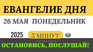 26 мая понедельник Евангелие дня 2025 с толкованием