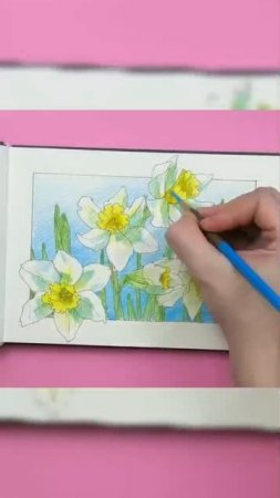 💫 Первый урок марафона «Весна в штрихах» уже ждет вас! 
Смотрите и рисуйте вместе с нами нарциссы