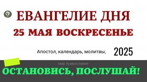 25 МАЯ ВОСКРЕСЕНЬЕ ЕВАНГЕЛИЕ ДНЯ  2025 #мирправославия #евангелие