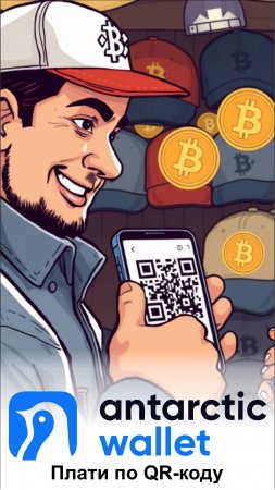 Бейсболка за USDT? Такое возможно, с криптокошельком ANTARCTIC WALLET по QR-коду. Пробуем в магазине