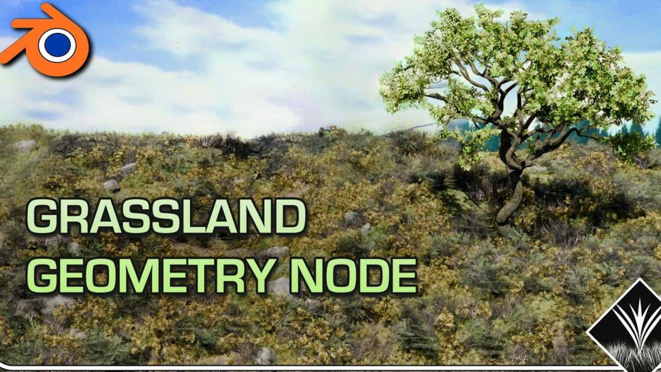 Blender 3Dt Grasslands Terrain Generator – Blender Geometry Node