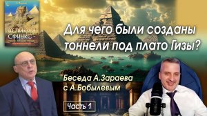 ДЛЯ ЧЕГО БЫЛИ СОЗДАНЫ ТОННЕЛИ ПОД ПЛАТО ГИЗЫ? • Беседа А. Зараева с А. Бобылевым - часть 1