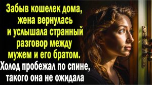 Забыв кошелек дома, жена вернулась и подслушала разговор мужа и его брата. Мороз пробежал по коже