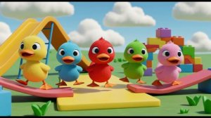 5 Little Ducks Learn Colors Song Nursery Rhymes  Kids Songs