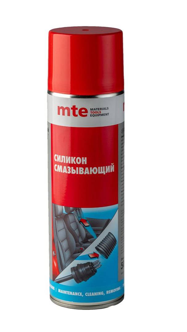 Силикон-спрей mte для смазывания пластиковых элементов, устранения скрипа, защиты деталей из резины