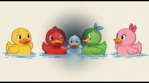 5 Little Ducks Learn Colors Song Nursery Rhymes and Kids Songs