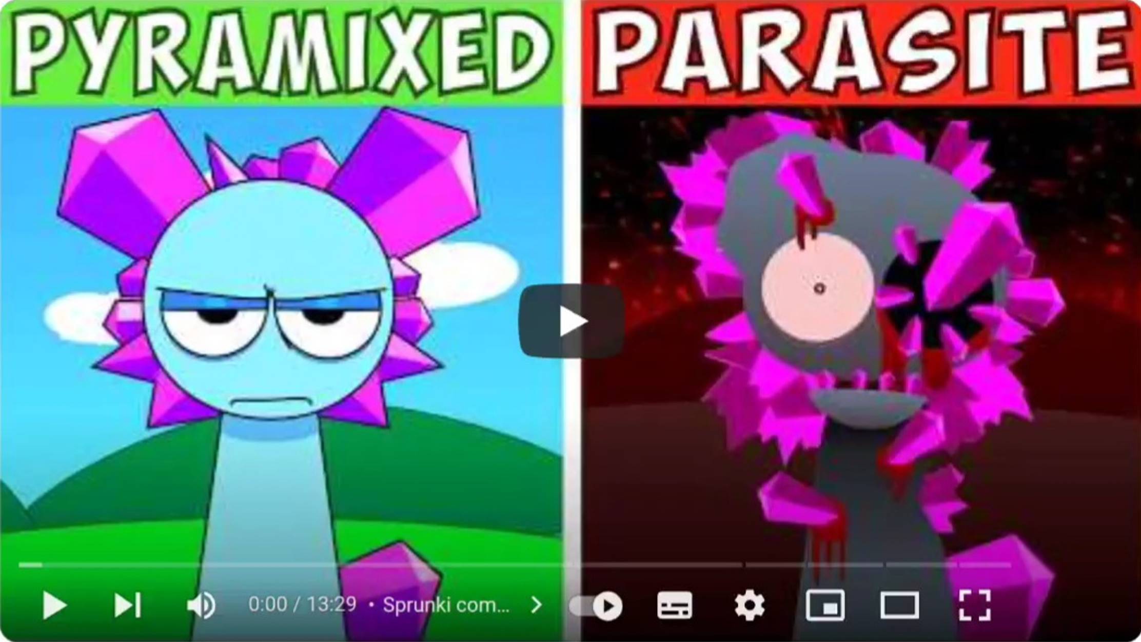 Sprunki Pyramixed,но они паразиты!