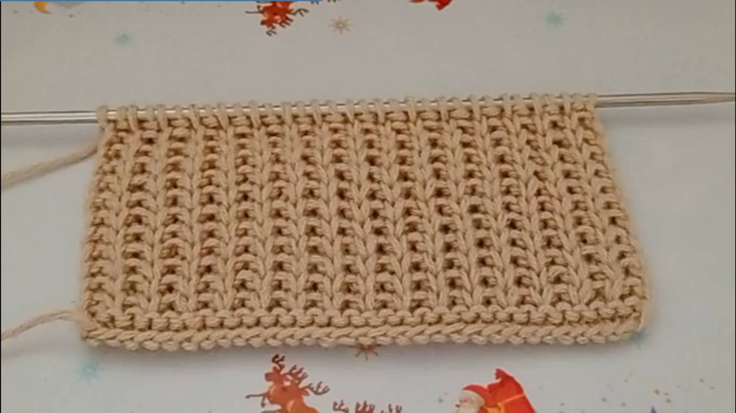 Простой и очень симпатичный узор спицами. 2 петли и 2 ряда.