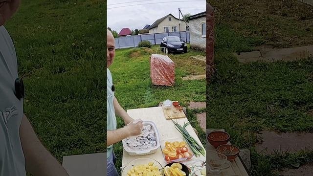 #карп в духовке на костре