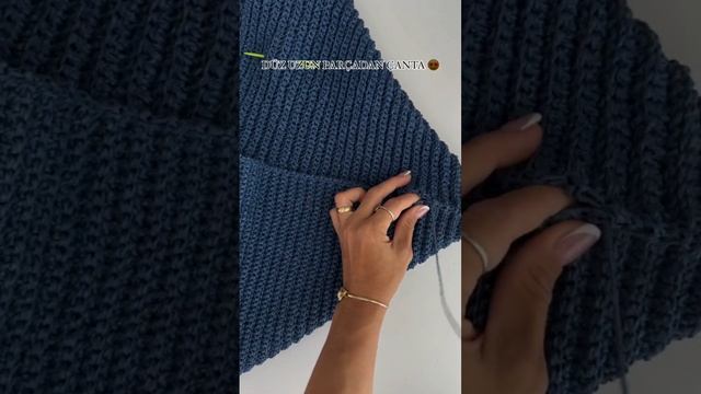 Идея вязания сумки из прямоугольника!