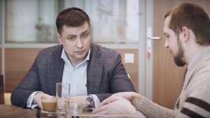 Филипп Маковец с Александром Кузиным для проекта HomeHunter. Недвижимость Москва-Сити. 2018г