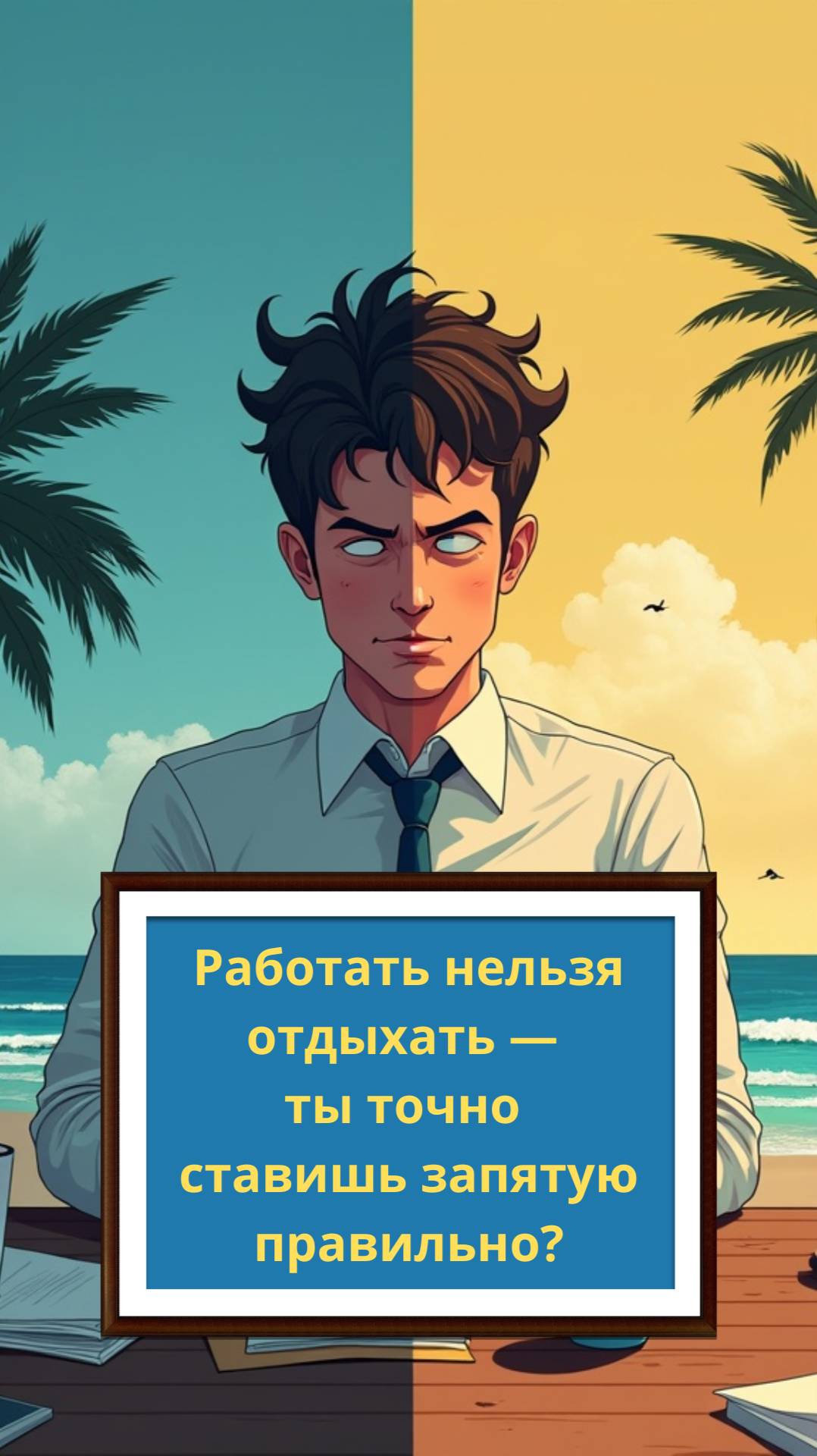 Работать нельзя отдыхать — ты точно ставишь запятую правильно?