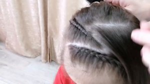 Красивая прическа для девочек | Hairstyle idea| Шаш өру үлгіс?