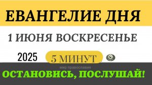 1 июня воскресенье Евангелие дня 2025 с толкованием