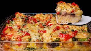 Обед за 15 минут❗️ ПРОСТОЙ рецепт с Кабачками и рисом❗️