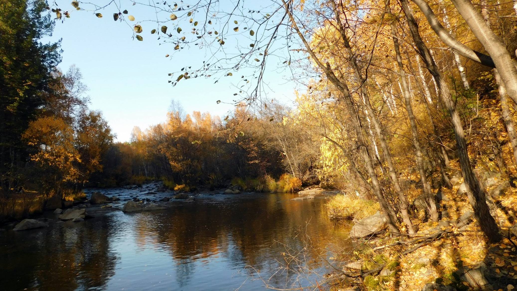 Осеняя река Никишиха.  (Забайкальский край.)