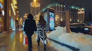 Зимняя сказка Москвы: атмосферная прогулка по Тверской улице от Пушкинской до Триумфальной площади