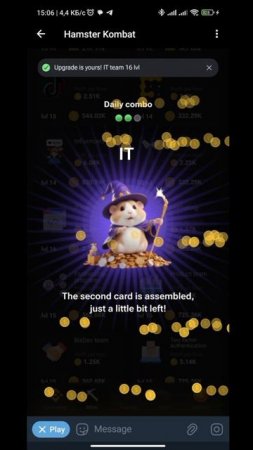 Новое комбо 17 июня в Hamster Kombat (тг в шапке) #drop  #hamsterkombat  #main  #shorts