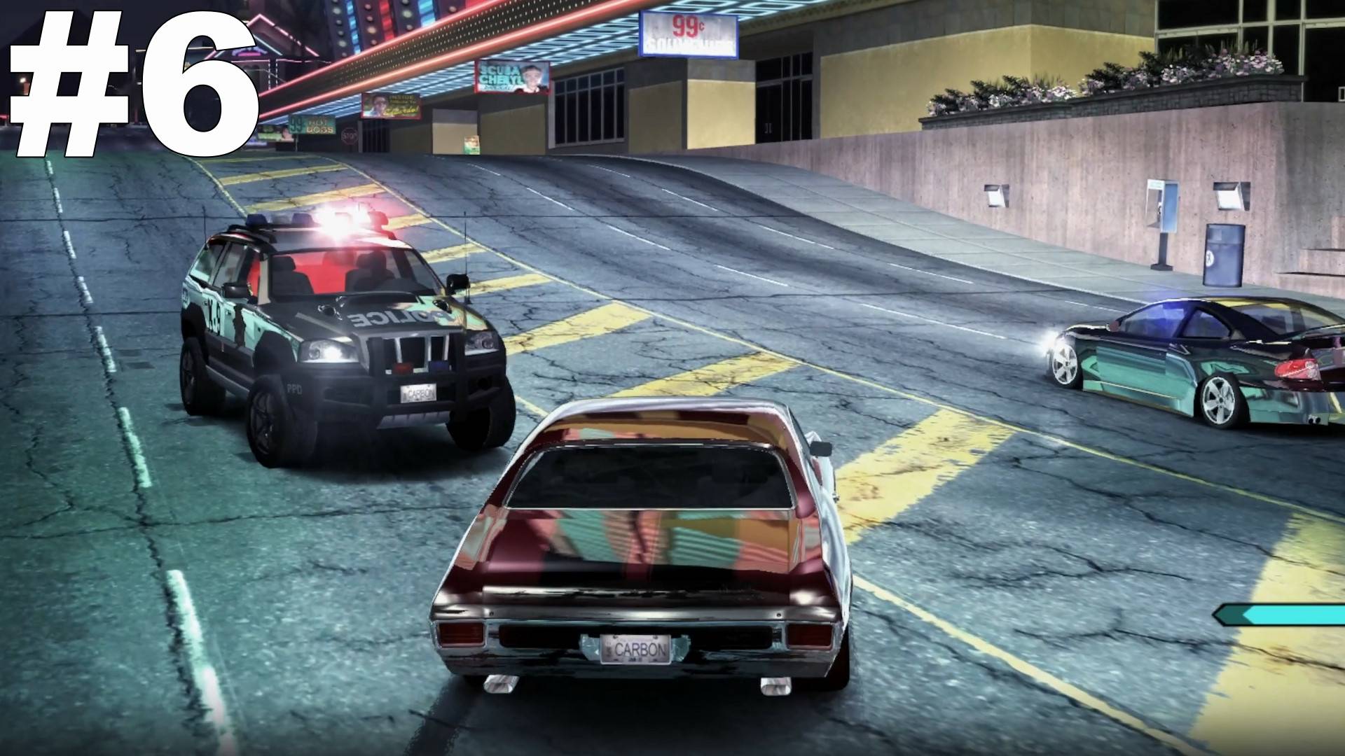 ▶Need for Speed: Carbon. Режим "Погоня". Порча полицейских машин. #6