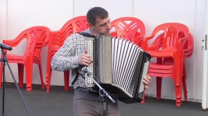 Мужчина гармонист. Музыкальная композиция: Ягода малинка
