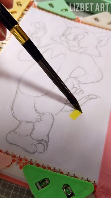 Том и Джерри🐱🐭#tiktok #shorts #art #gouache #lizbet