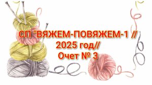 СП "ВЯЖЕМ-ПОВЯЖЕМ-1 //2025 год//Очет № 3