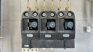 Стальной распределительный коллектор STOUT 3 отопительных контура в теплоизоляции DN 25