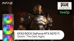 Тест видеокарты KFA2 ROCK GeForce RTX 5070 Ti Black | DOOM: The Dark Ages | 1440p (2K) разрешение