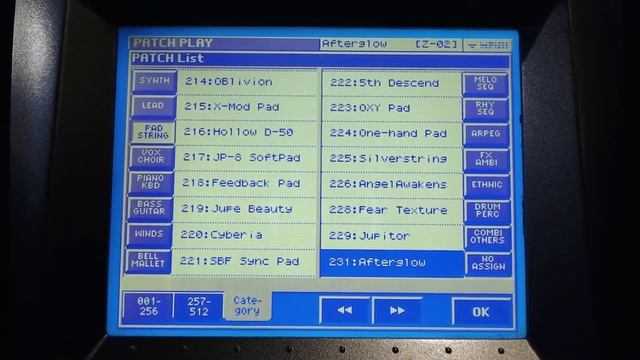 Roland VSynth Patch Selection Modes V2
