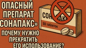 Опасный препарат  "Сонапакс". Почему нужно прекратить его использование?