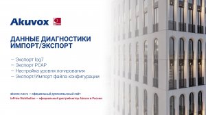 Данные диагностики импорт/экспорт. Akuvox #домофония #Akuvox