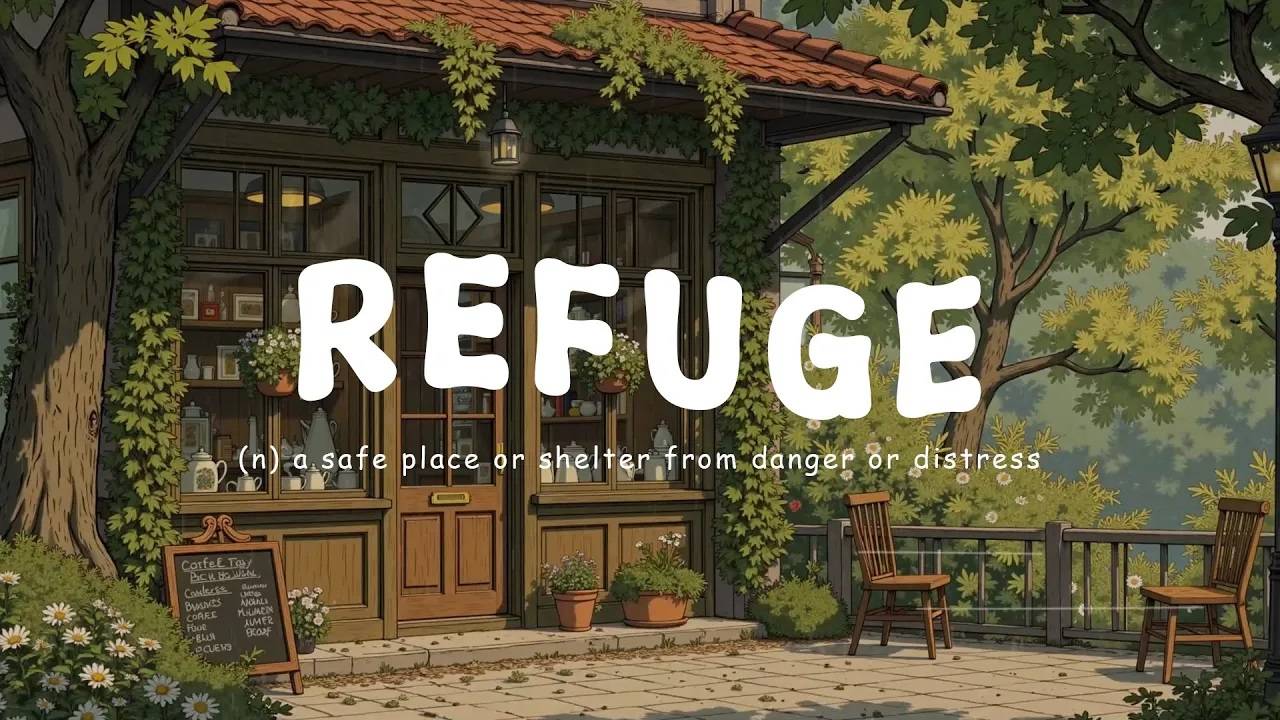 Refuge - a safe place or shelter from danger or distress   a comfort playlist for a quiet moment