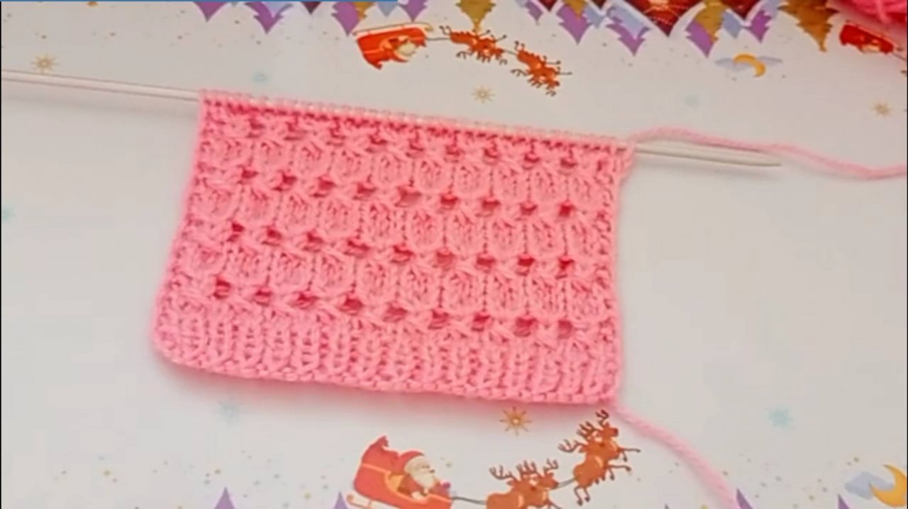 Очень симпатичный узор спицами.